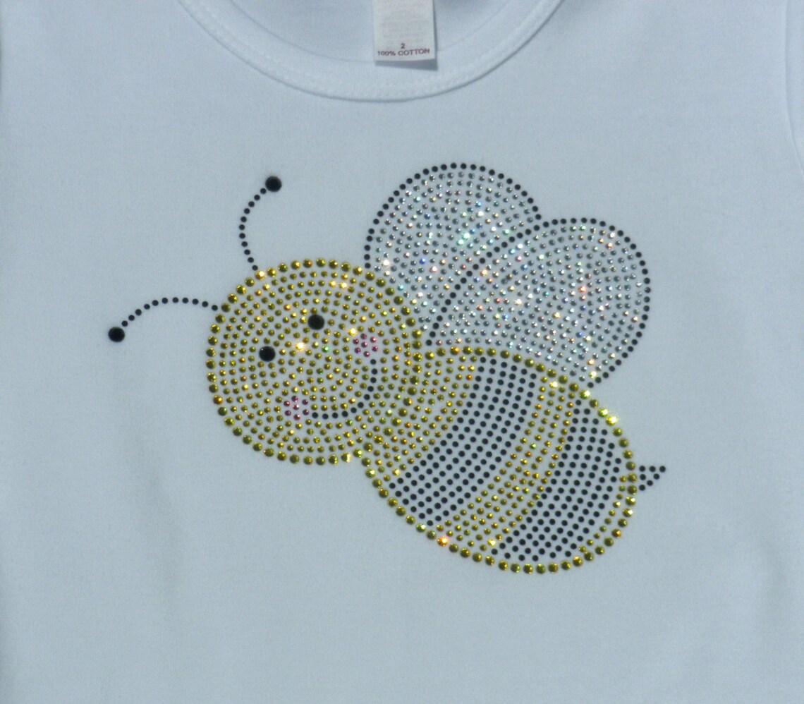 6.5 Inch Bumble Bee Rhinestone Iron on Transfer for Bumblebee - Etsy