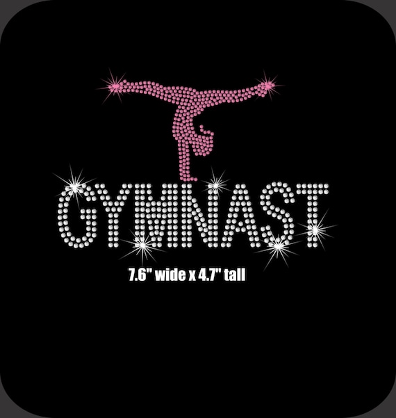 7.6 Gymnast Iron on Rhinestone Gymnastics Transfer | Etsy