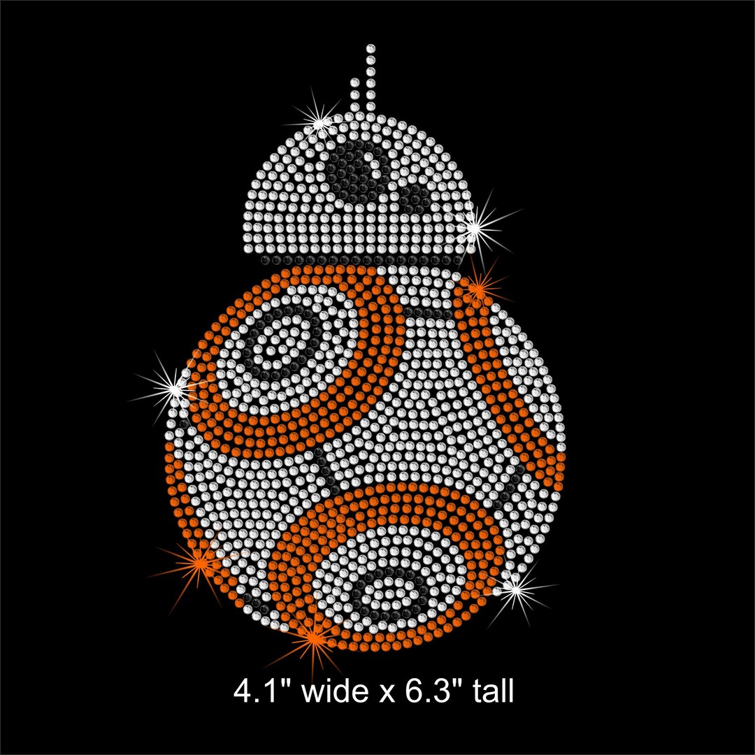 SMALL Star Wars BB8 for Kids Iron on Rhinestone Transfer DIY - Etsy