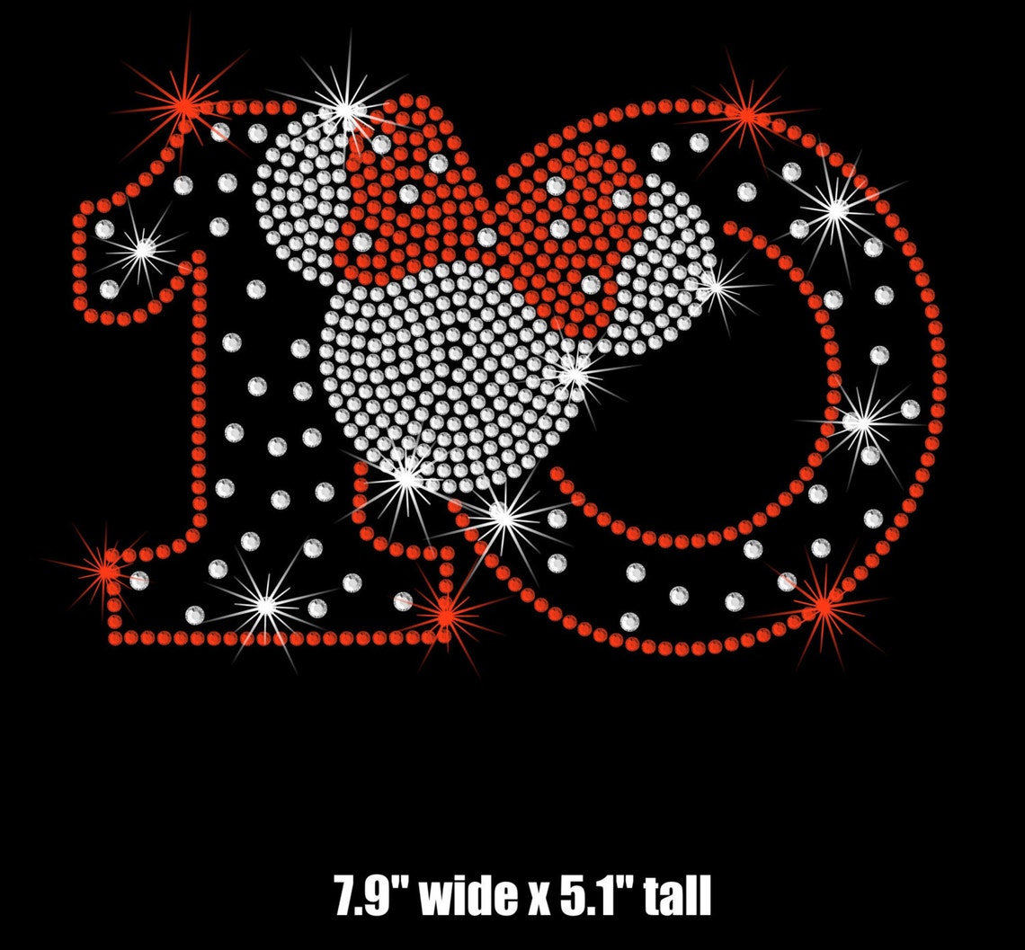 Minnie Mouse 10th Birthday Iron on Rhinestone Transfer Your - Etsy