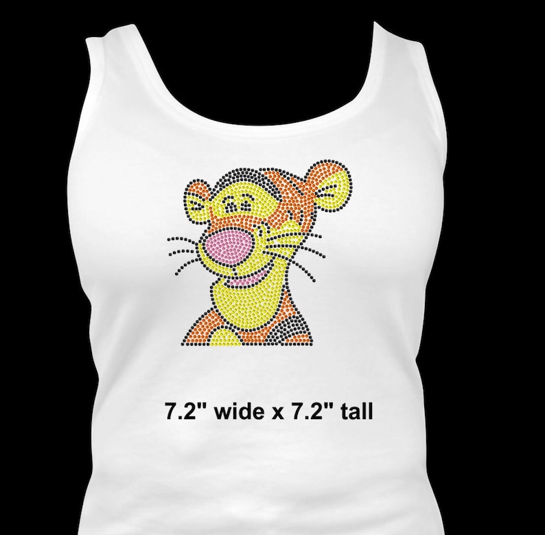 7.2 Tigger Iron on Rhinestone Transfer Applique Bling - Etsy
