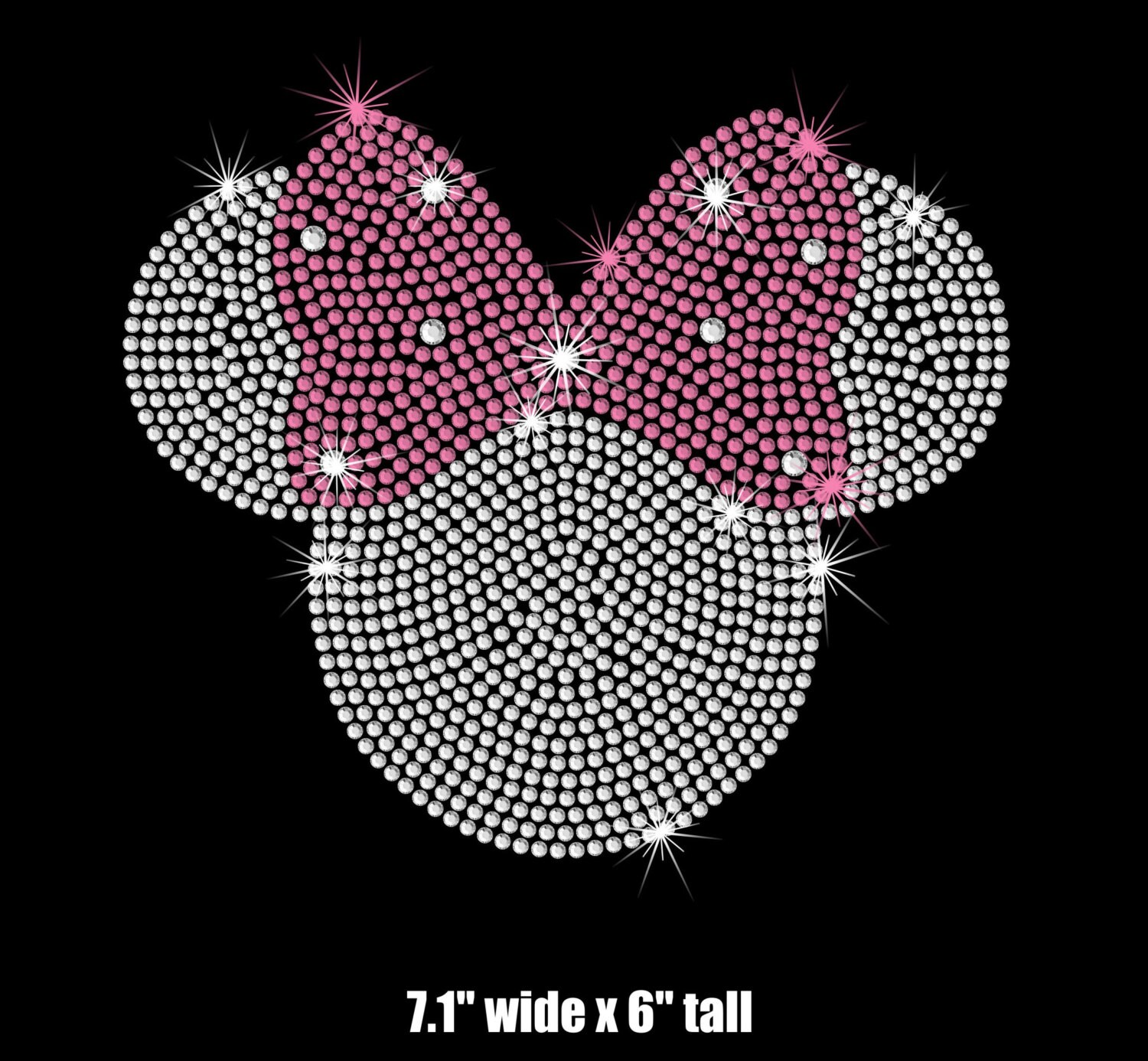 7.1 Minnie Mouse Iron on Rhinestone TRANSFER for Disney - Etsy