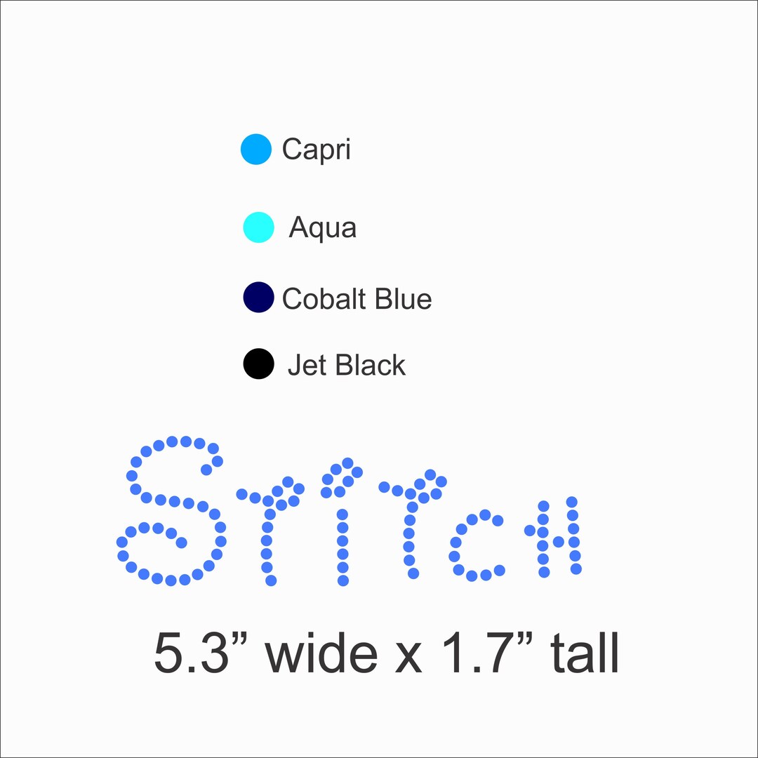 Reserved Disney Font COBALT Name stitch Iron on Rhinestone - Etsy