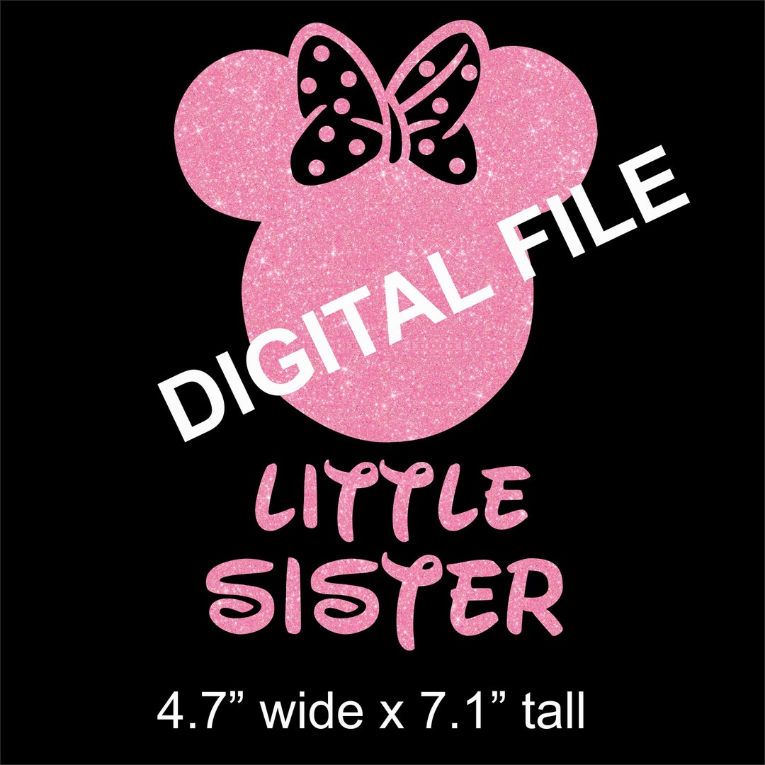 Minnie Mouse Little Sister SVG JPEG Instant Digital File Download for ...