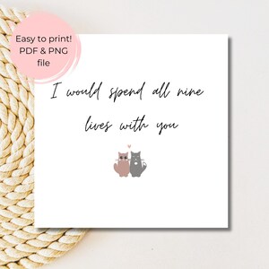 Printable Digital Valentine's Day Cards Romantic, Sweet, and Eco ...