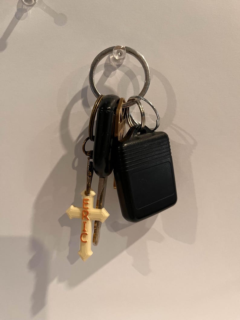 Personalized 3D Printed Crucifix Keychain - Etsy