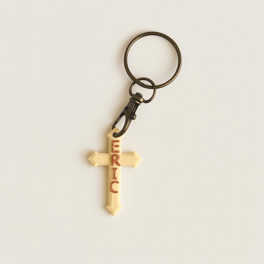 Personalized 3D Printed Crucifix Keychain - Etsy