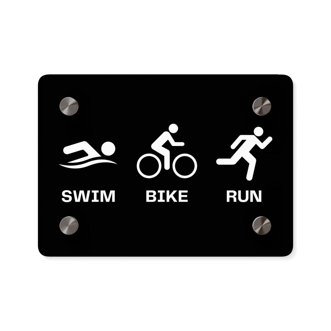 Triathlon Acrylic Wall Art Panels - Unique Home Decor Gift, Workout ...