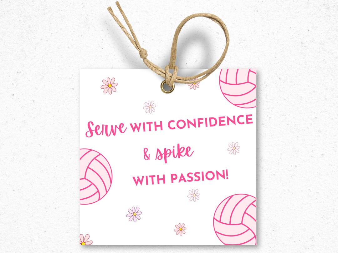 Volleyball Gift Tags, Volleyball Tournament Snack Tag, Treat Tag, Candy ...
