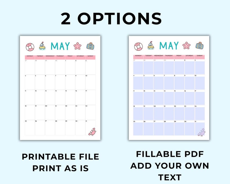 Editable May 2026 Calendar, Fillable Monthly Planner, Monthly Family ...
