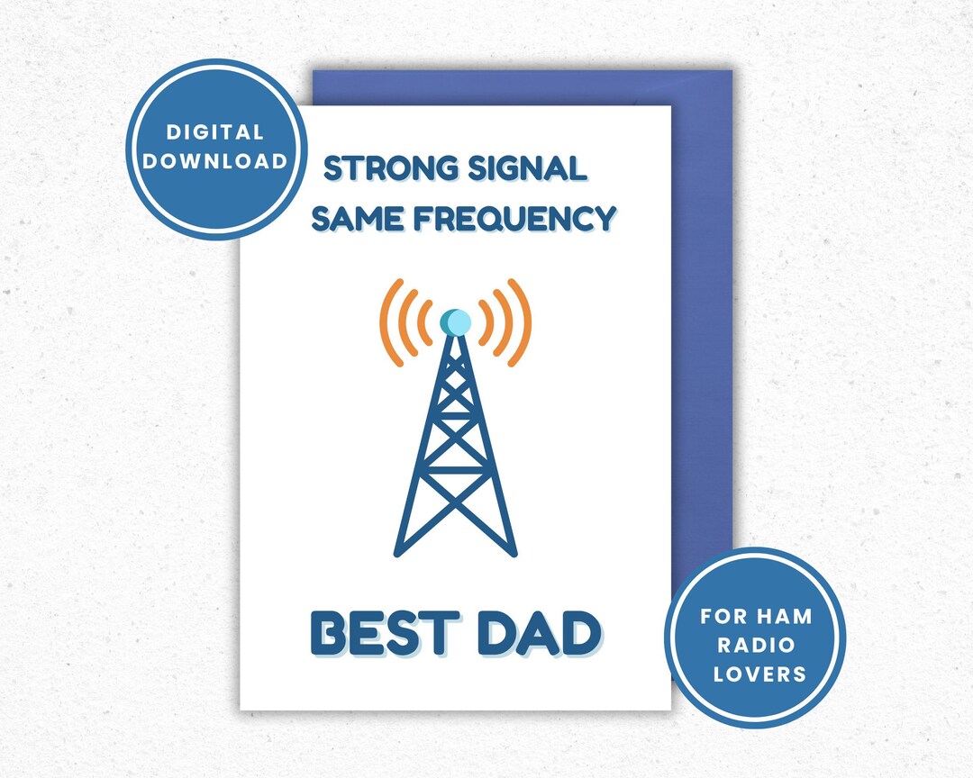 Ham Radio Father's Day Card, Ham Radio Stepdad Fathers Day Gift, Best ...