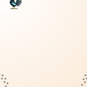 Gotta-doodle-do Rooster Notebook Paper, 1 To-do List and 1 Blank Page ...