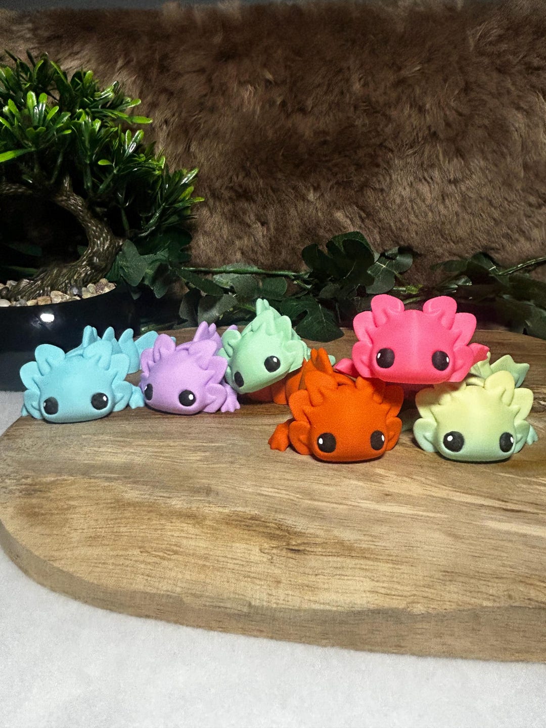 Axolotl Figurine 3D Printed Flexi Articulated Toy Cute Moving Axolotl ...