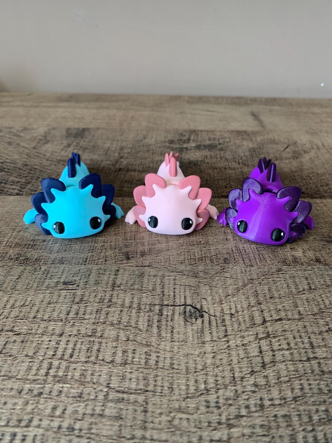 Axolotl Figurine 3D Printed Flexi Articulated Toy Cute Moving Axolotl ...