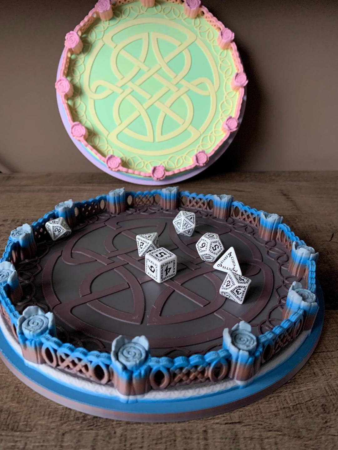 Dice Tray Runes Celtic Dnd Dungeons and Dragons Board Games Ttrpg ...