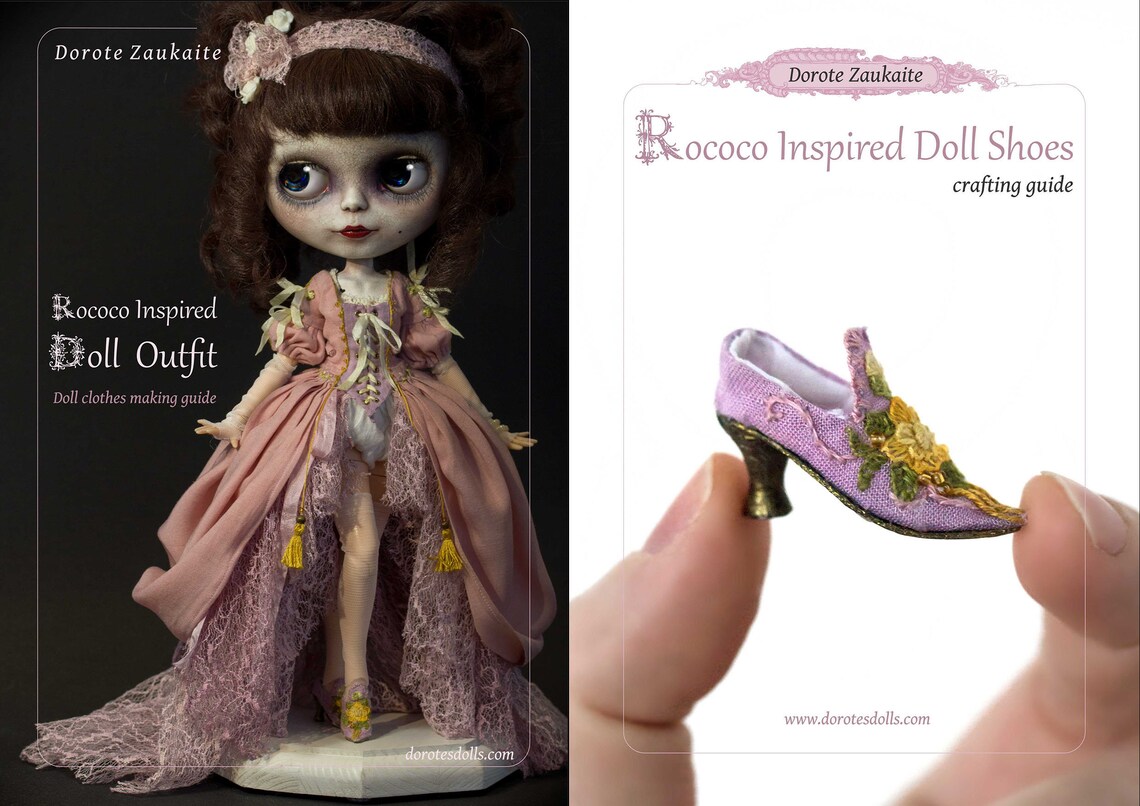 Sewing Rococo Inspired Doll Outfit and Shoes - 2 Pdf Tutorials - Etsy