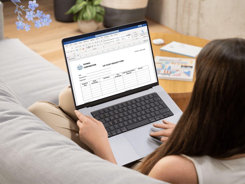 Air Ticket Request Form Template | Internal Travel Approval ...