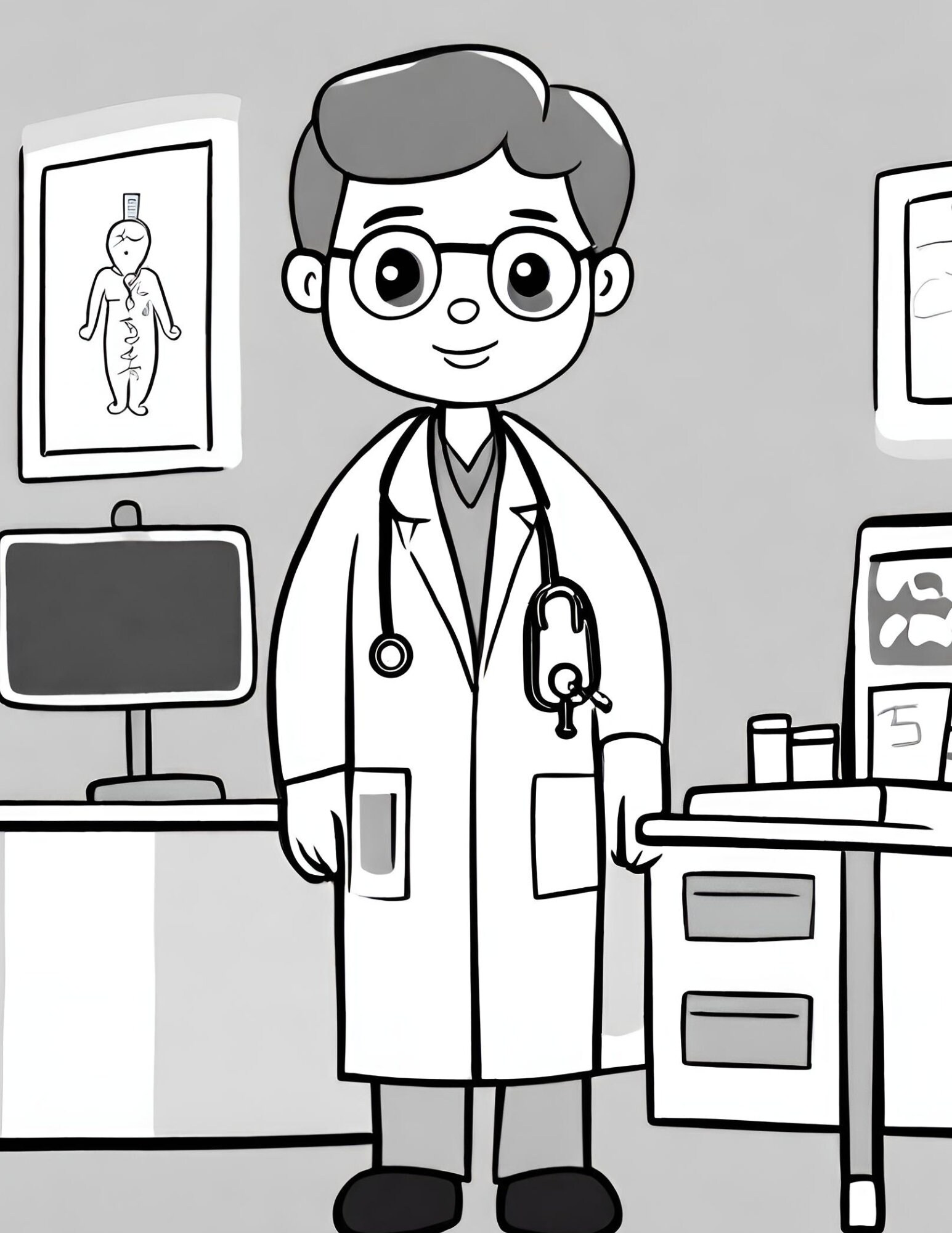 Medical Field Themed Instant Download Coloring Book. 60 Images ...