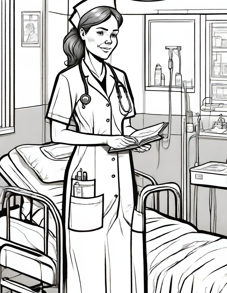 Medical Field Themed Instant Download Coloring Book. 60 Images ...
