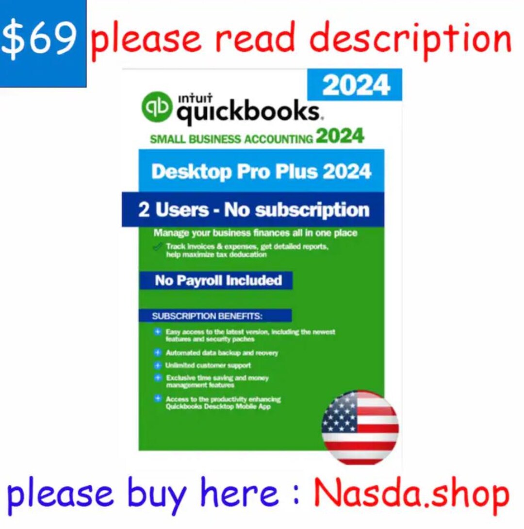 Quickbooks Desktop Pro 2024 for Windows No-subscription Lifetime 2 ...
