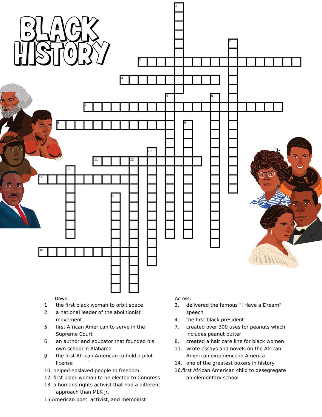 Black History Month Worksheet Bundle - Etsy