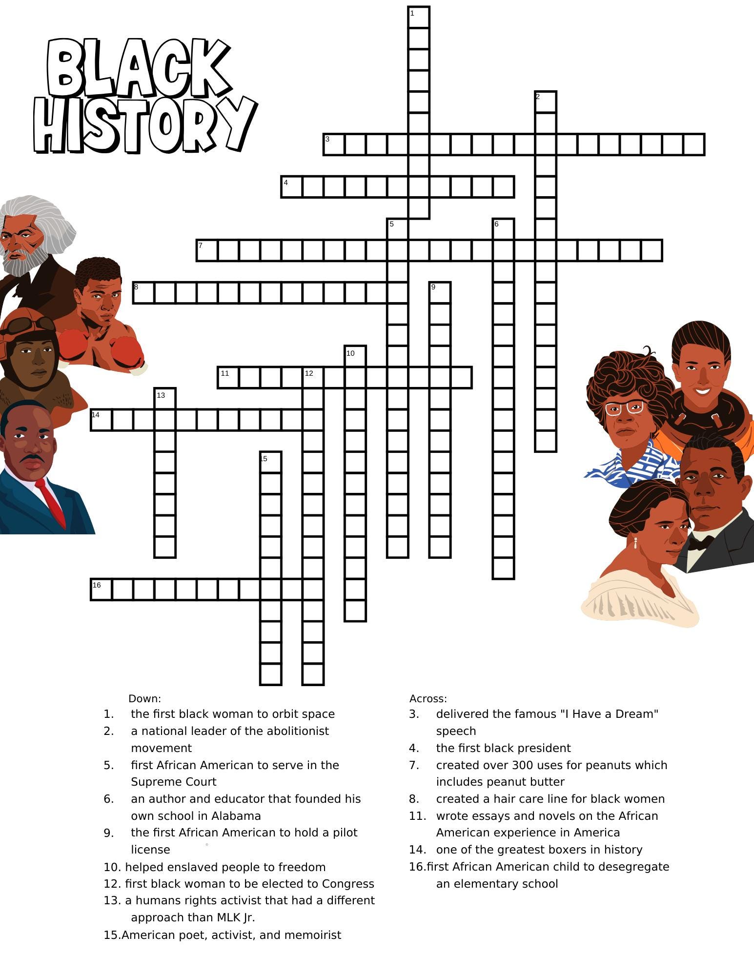 Black History Month Worksheet Bundle - Etsy
