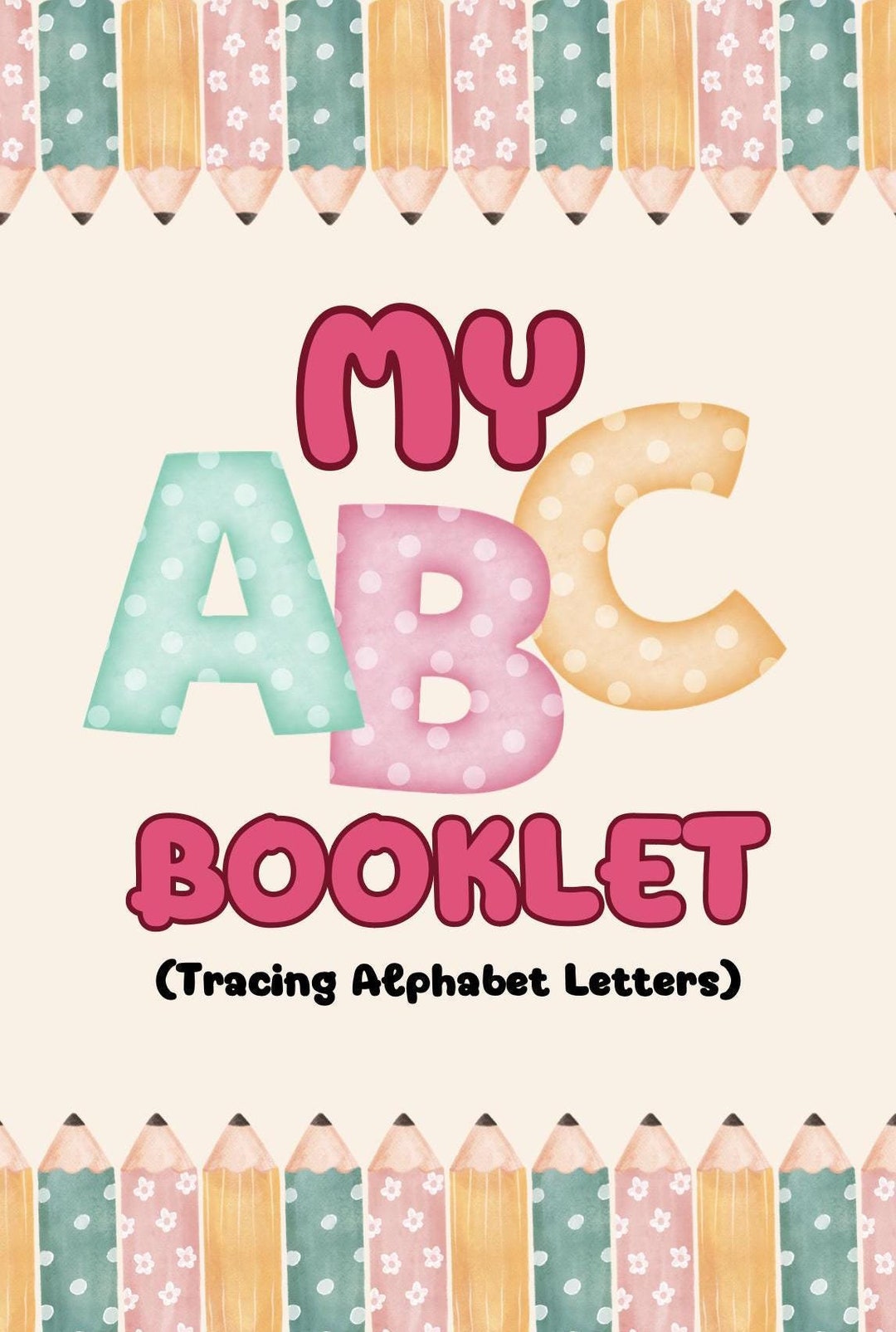 My ABC Tracing Alphabet Letters Booklet - 54 Pages - Etsy