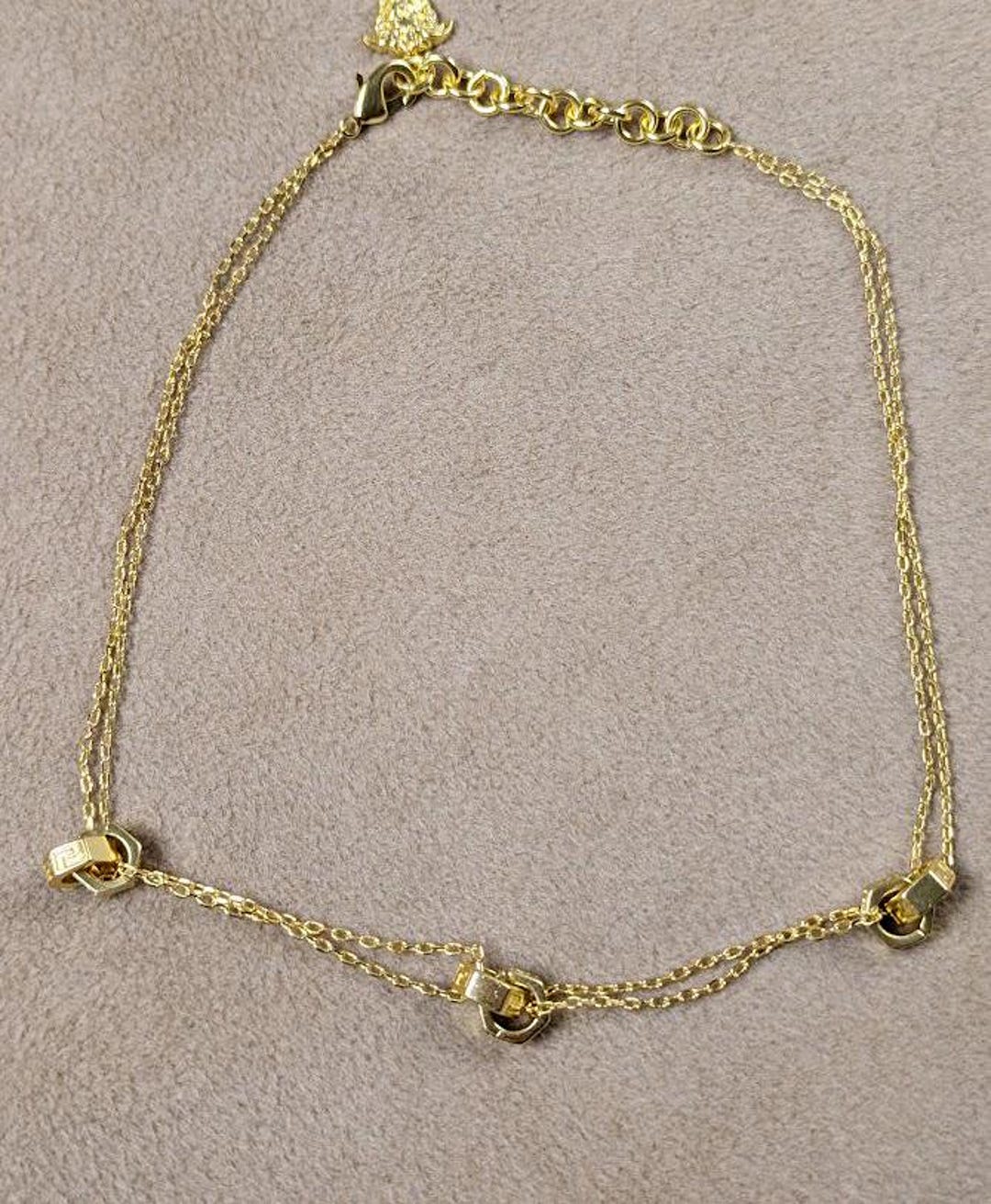 Versace Goldgeometric Rings Lion Head Charms Pendant Necklace - Etsy