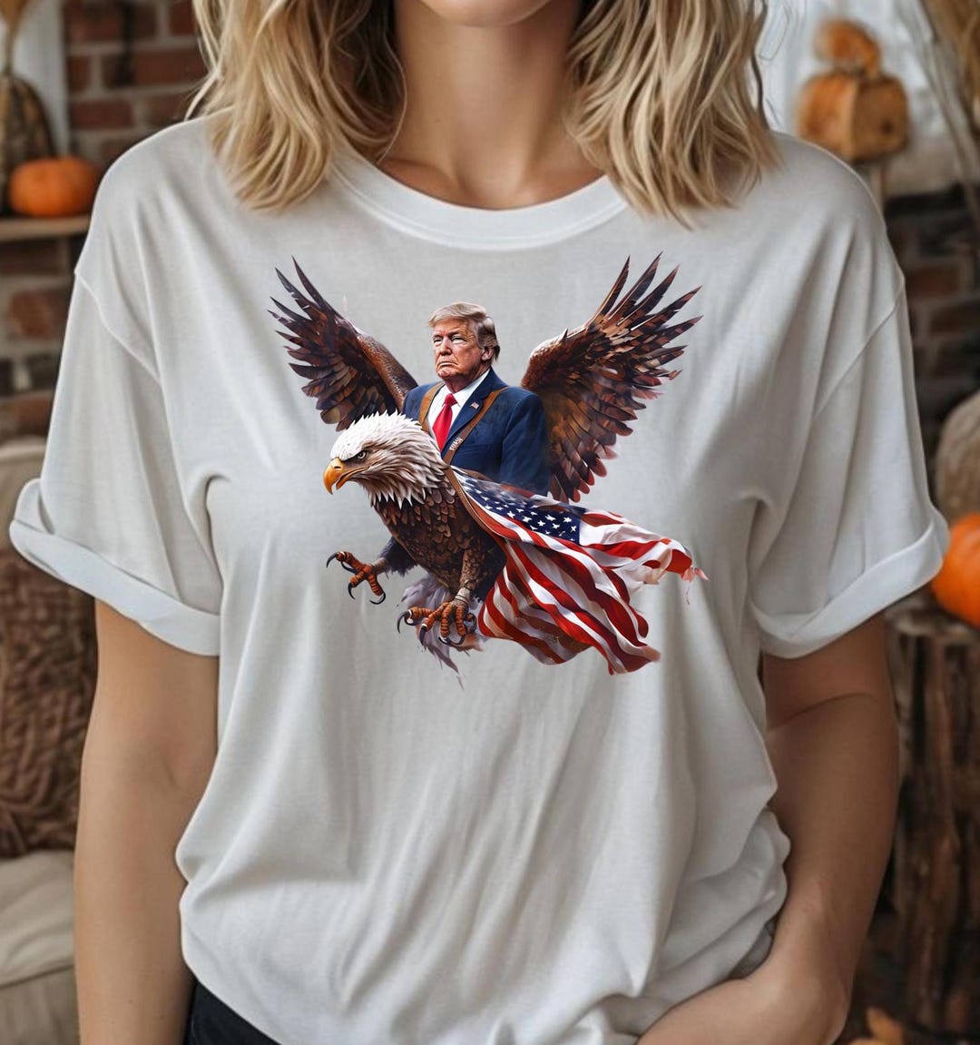 Donald Trump Bald Eagle American Badass Republican MAGA 2024 America ...