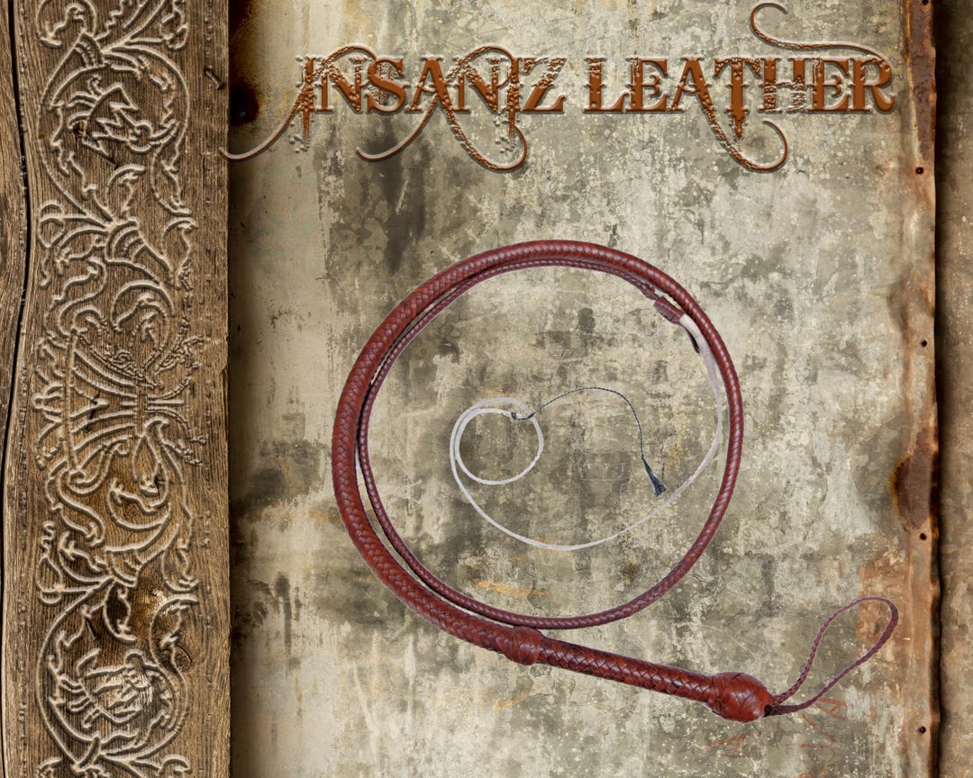 Handcrafted Kangaroo Leather Bullwhip Equestrian Whip for Adults ...