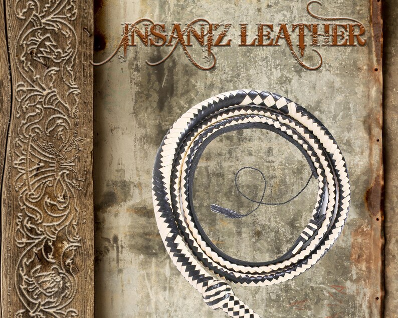 Handcrafted Kangaroo Leather Bullwhip Equestrian Whip for Adults ...