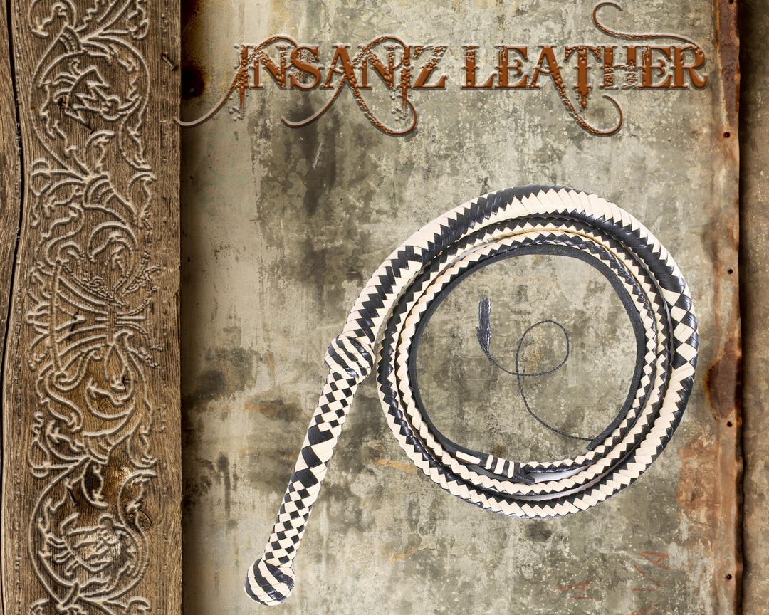 Kangaroo Leather Bullwhip Rodeo Equestrian Whip for Adults Practice ...