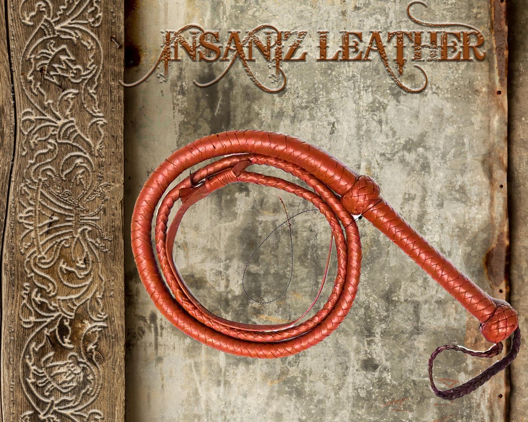 Kangaroo Leather Bullwhip Rodeo Equestrian Whip for Adults Practice ...