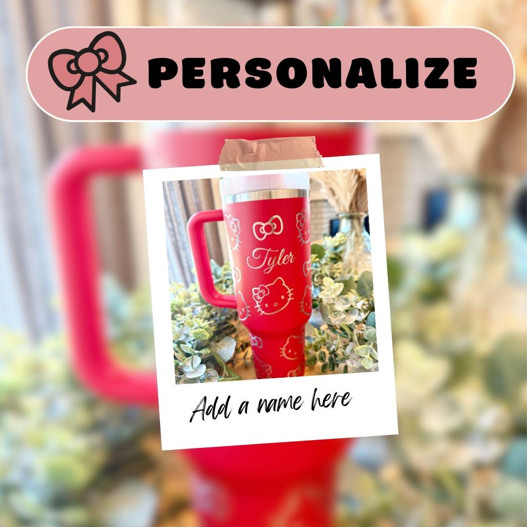 Hello Kitty Stanley Tumbler: Laser Engraved 40 Oz Custom Drinkware - Etsy