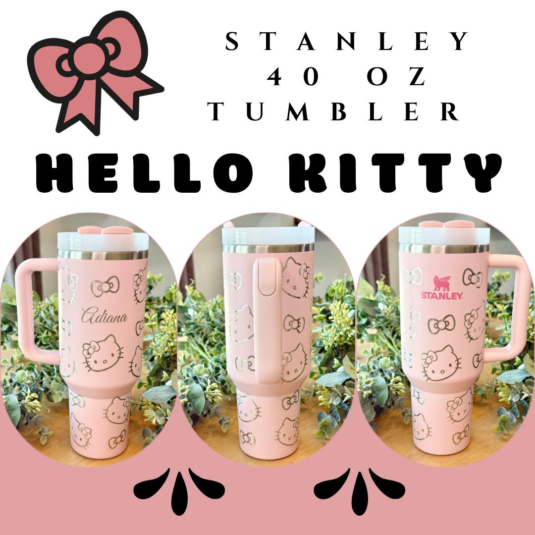 Hello Kitty Stanley Tumbler: Laser Engraved 40 Oz Custom Drinkware - Etsy