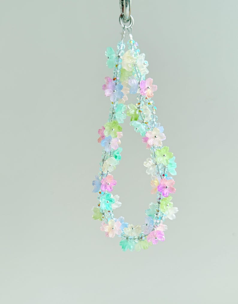 Lilac Blossom Phone Charm, Pastel Flower Wrist Strap - Etsy