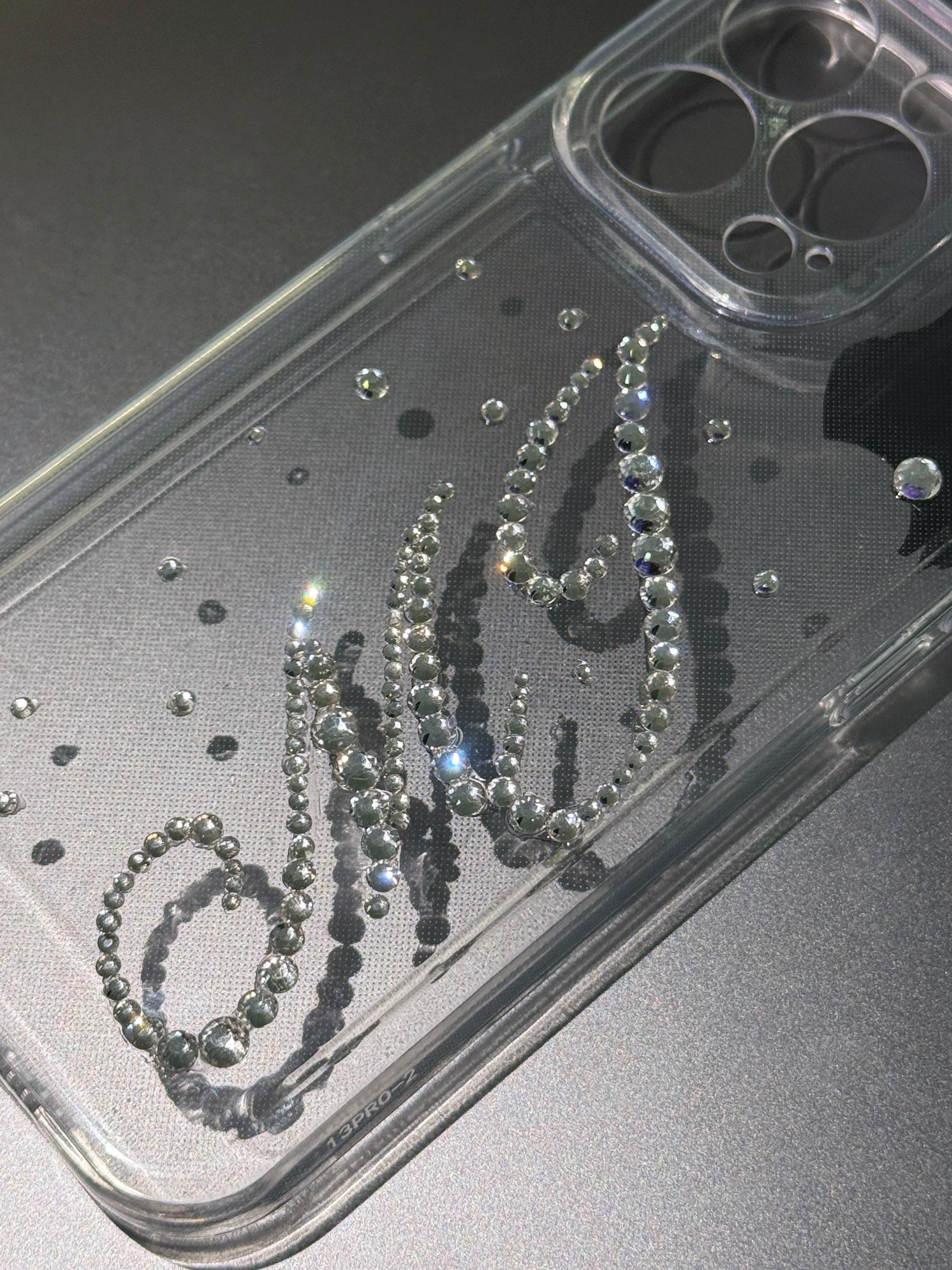 Swarovski Rhinestone Monogram Phone Case: Personalized Initial Bling - Etsy