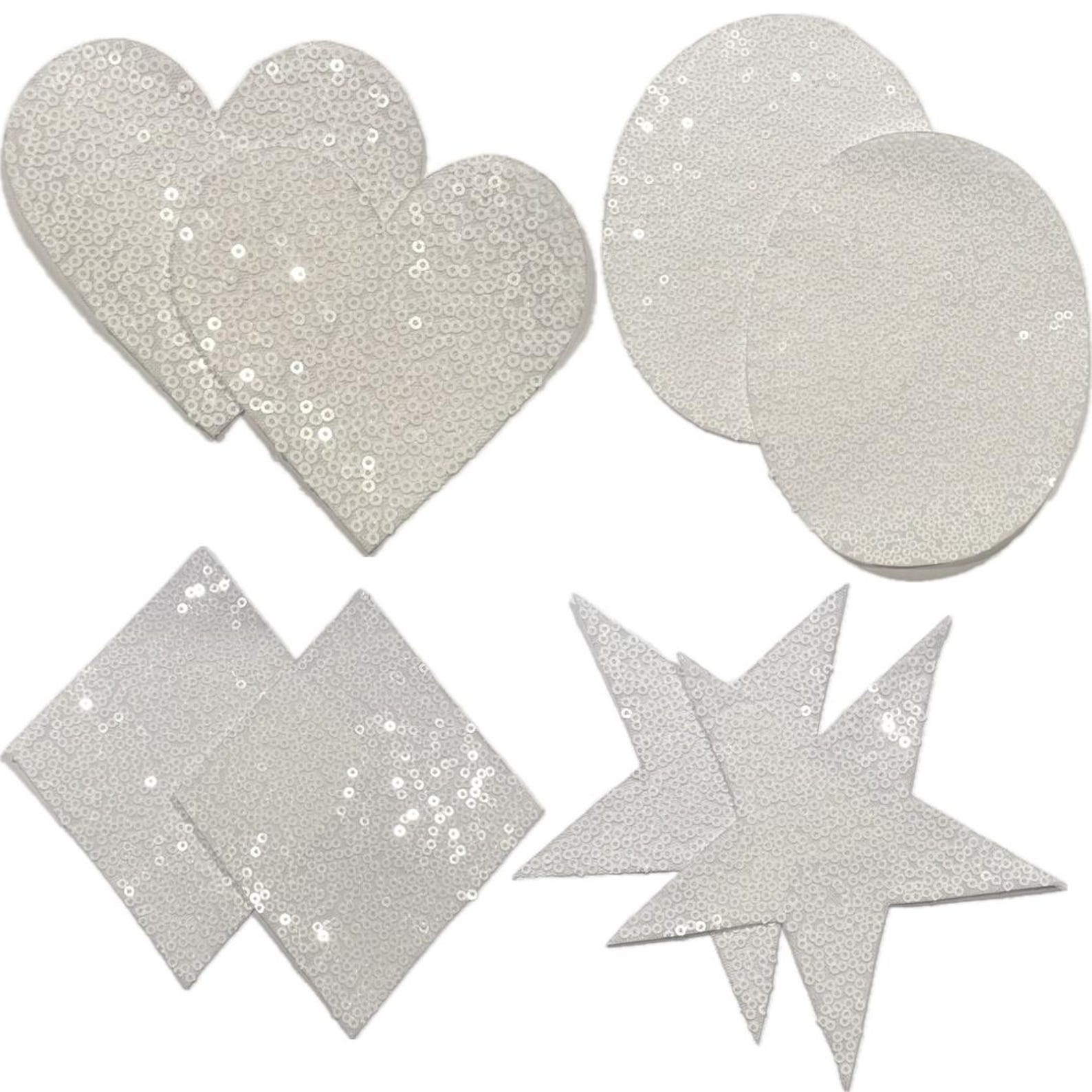 Easy Iron-on White Sequin Elbow Patches - Etsy