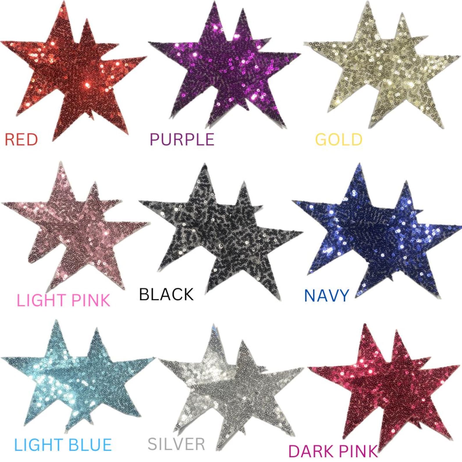 Easy Iron-on Sparkly Sequin Star Elbow Patches - Etsy