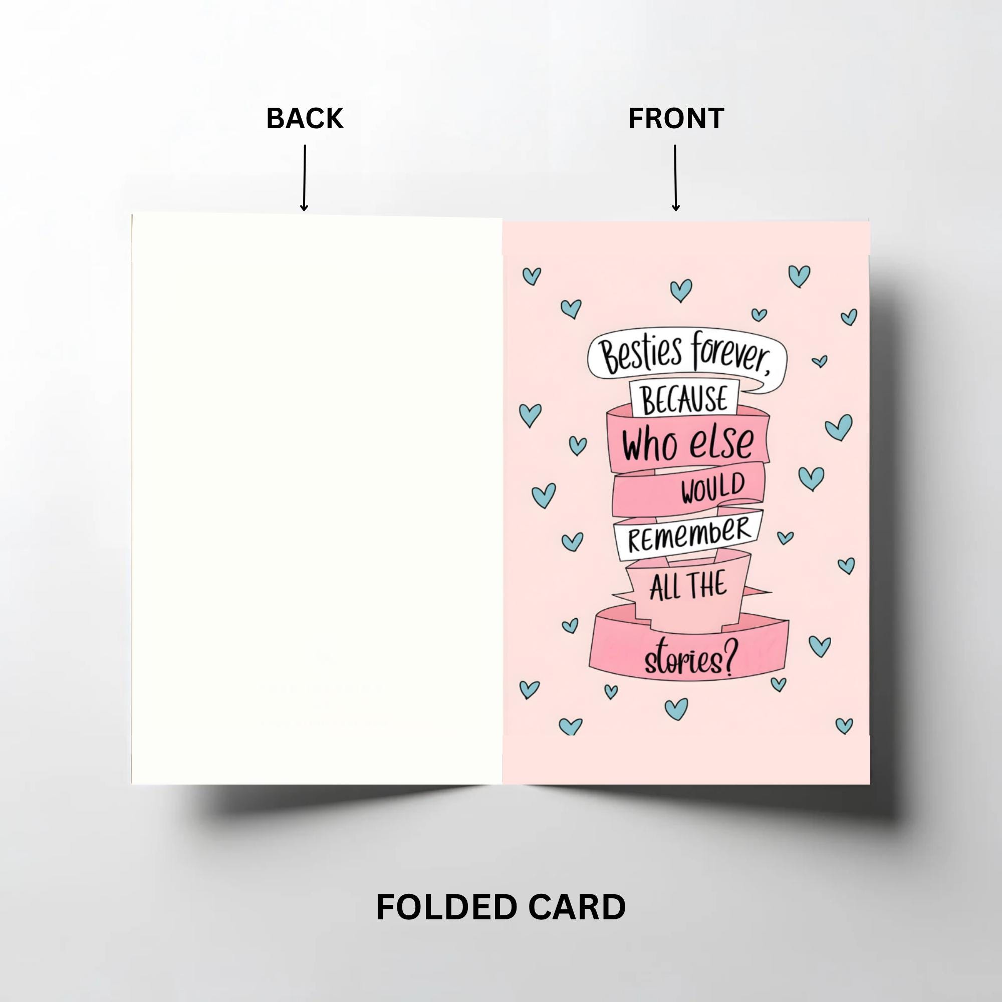 Best Friends Forever Printable, Friendship Card, Bestie Quotes Card ...