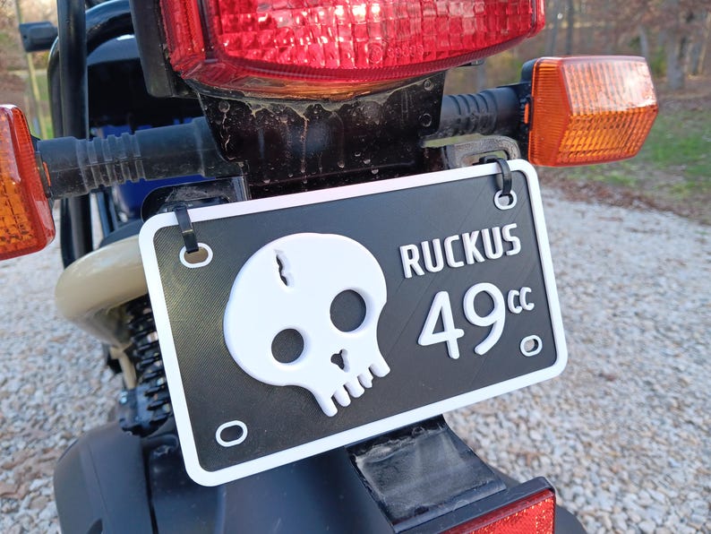 Honda Ruckus 49cc Skull License Plate - Etsy