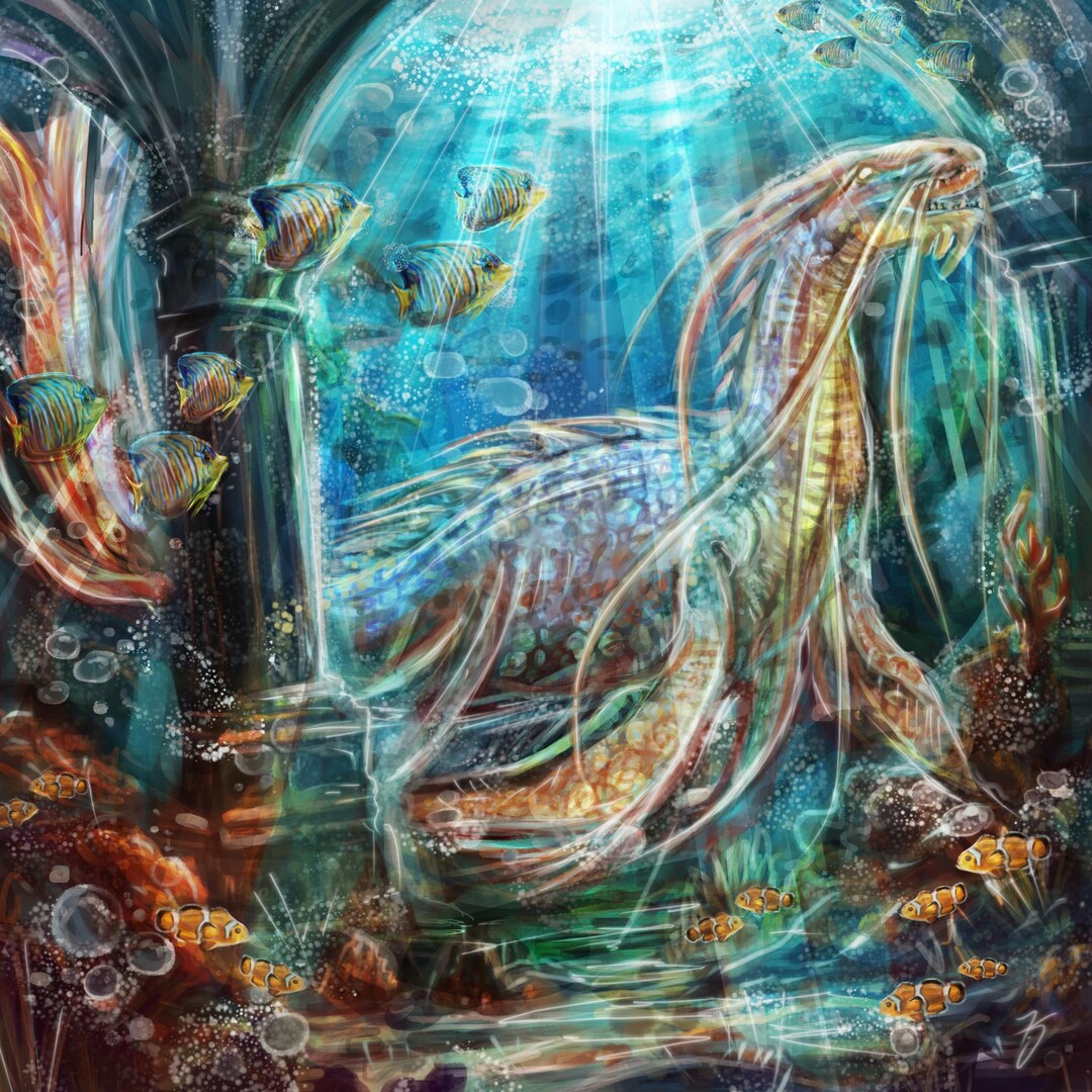 Underwater Sea Creature Print - Etsy