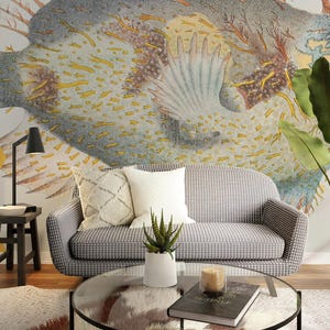 Scary Fish Wall Mural Peel and Stick or Unpasted - Etsy