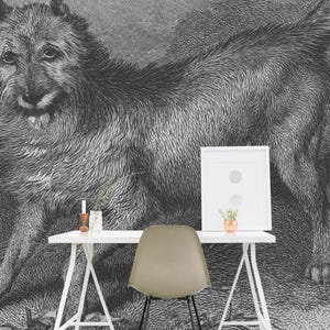 Happy Dog With a Game Wall Mural Peel and Stick or Unpasted - Etsy
