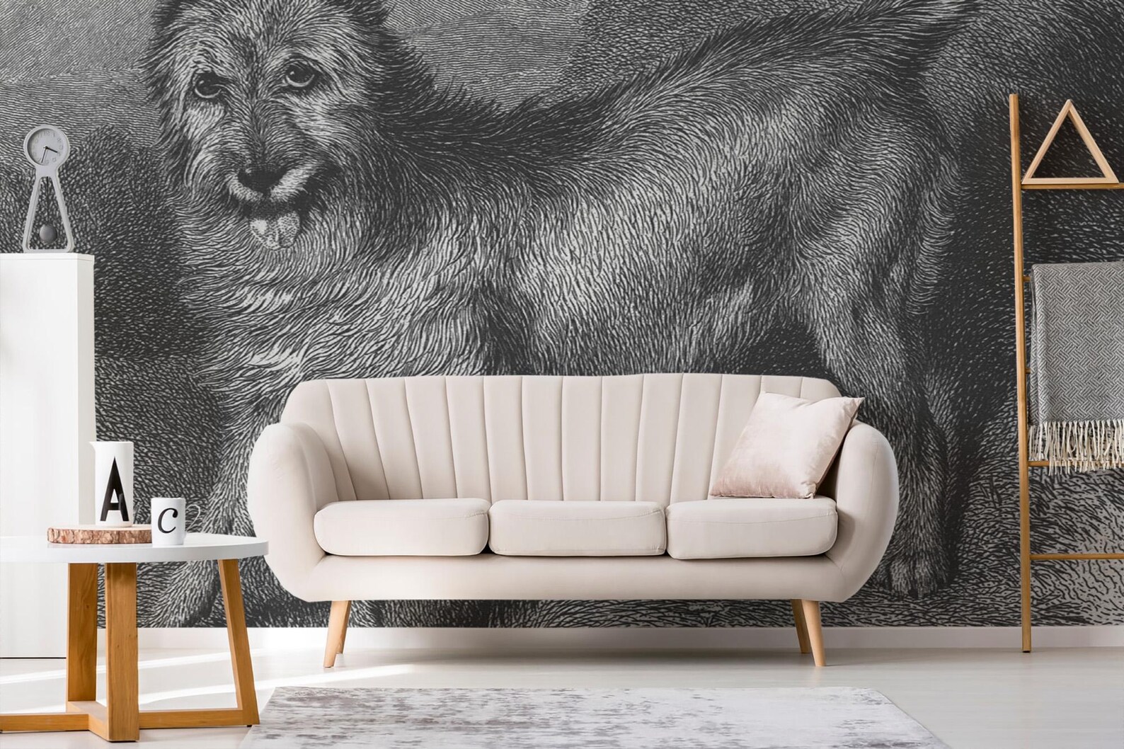 Happy Dog With a Game Wall Mural Peel and Stick or Unpasted - Etsy