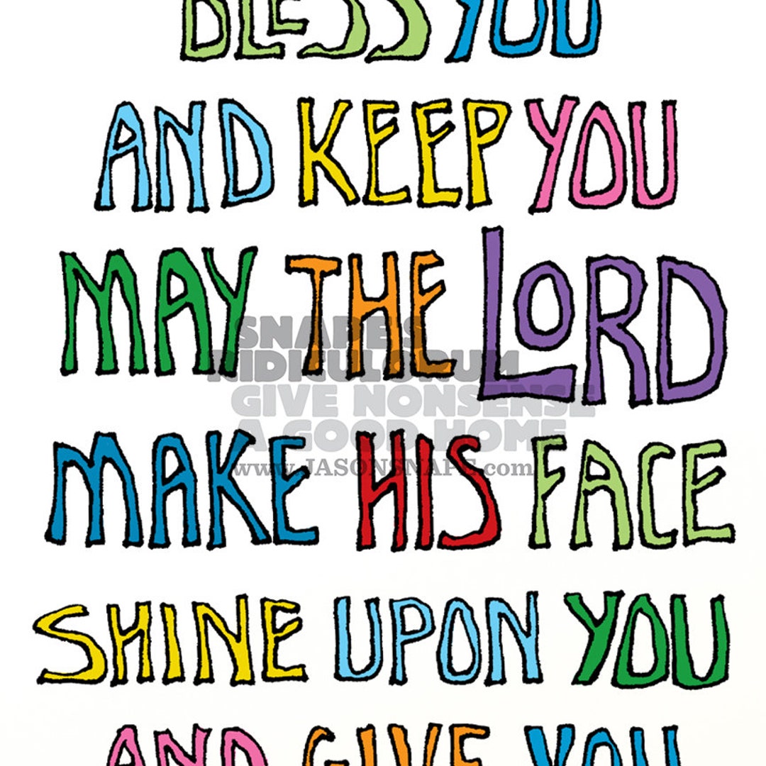 Bless You – 9x12 Hand-drawn, Illustrated Print - Etsy