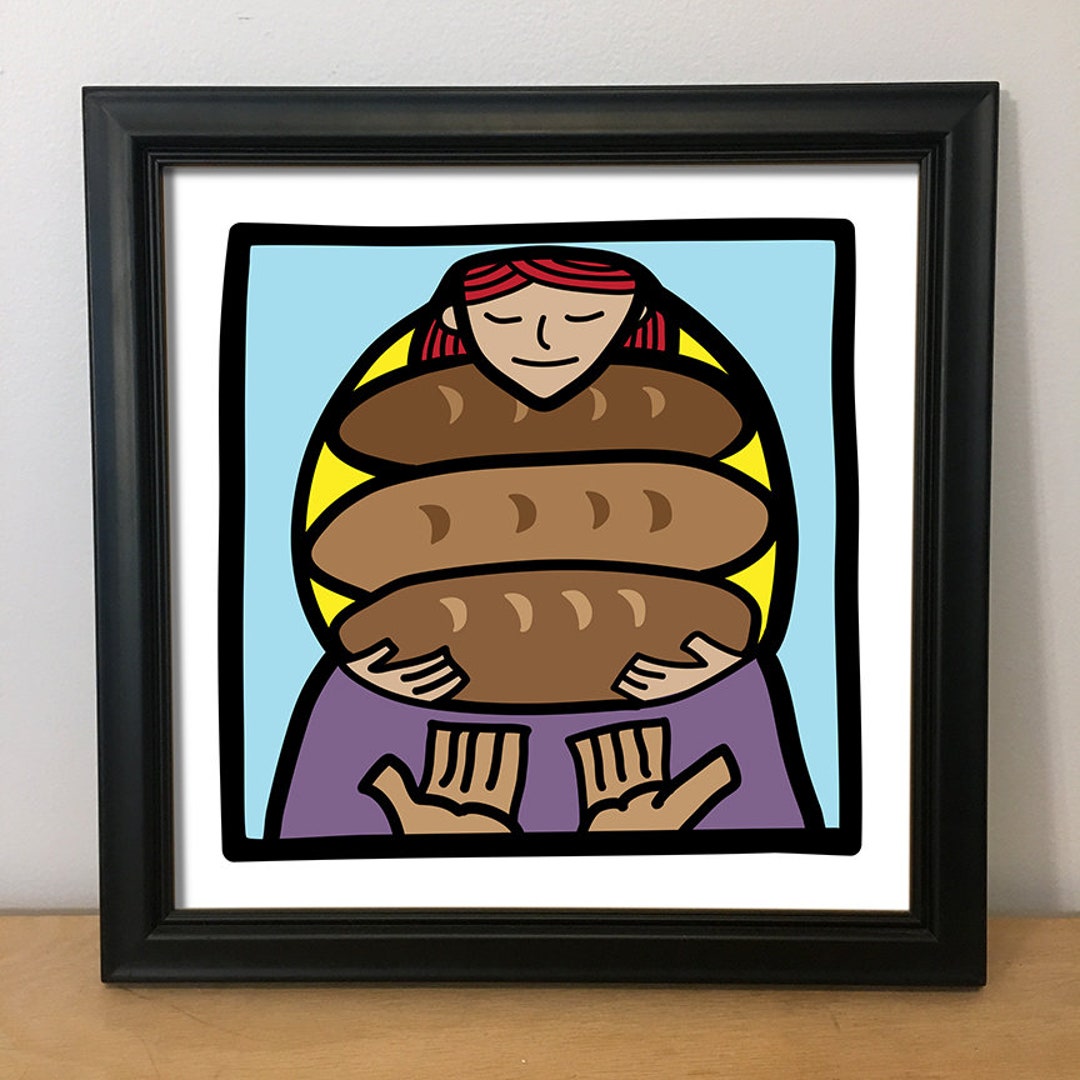 Bread – 8"x8" Hand-drawn, Vector Print - Etsy