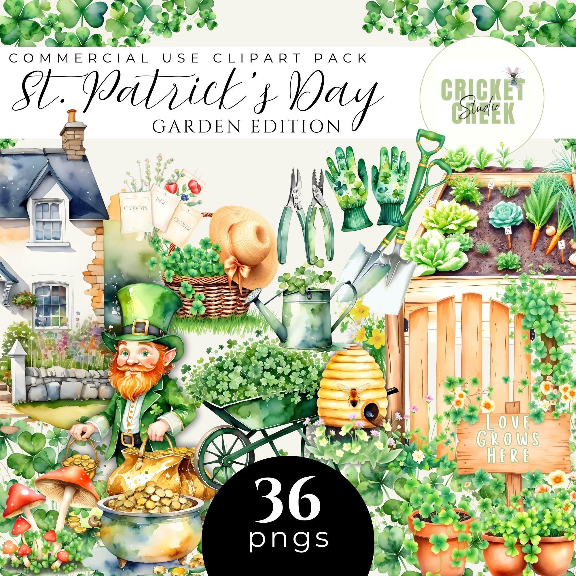 Clipart Pack St. Patrick's Day Garden Edition | March Celebration ...