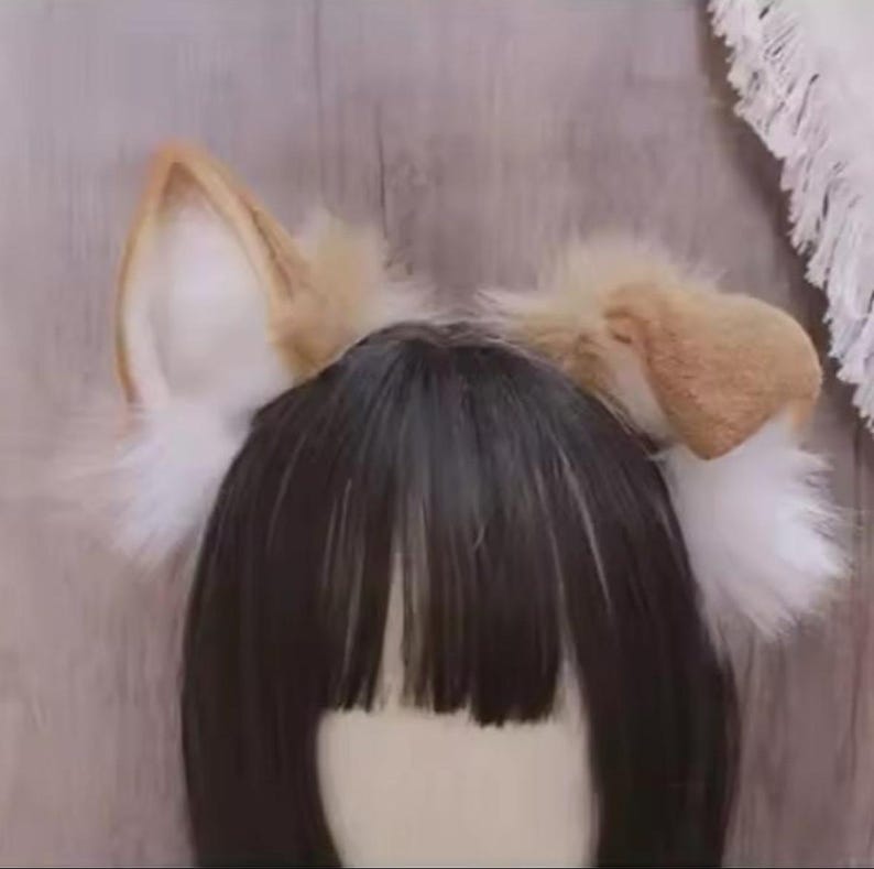 Handmade Cute Furry Bendable Dog Ear Headband With Furry Ears - Etsy