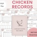 Chicken Logs Flock Management Records, Printable PDF, Farmer Gift, Egg ...